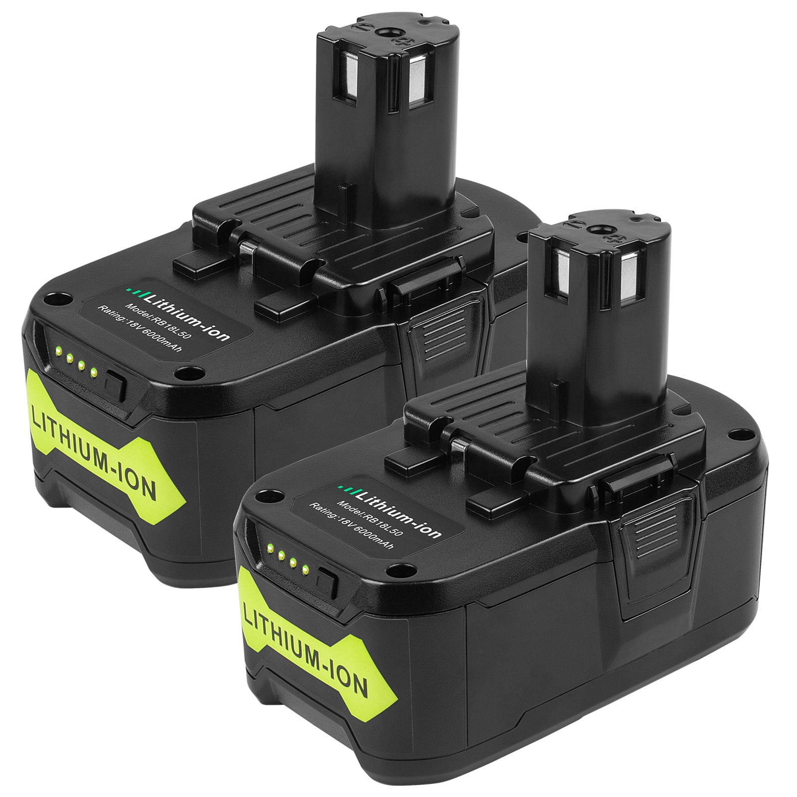 Ryobi One+ 18V 6.0Ah Rechargeable Power Lithium-ion Battery 2Pack for ...