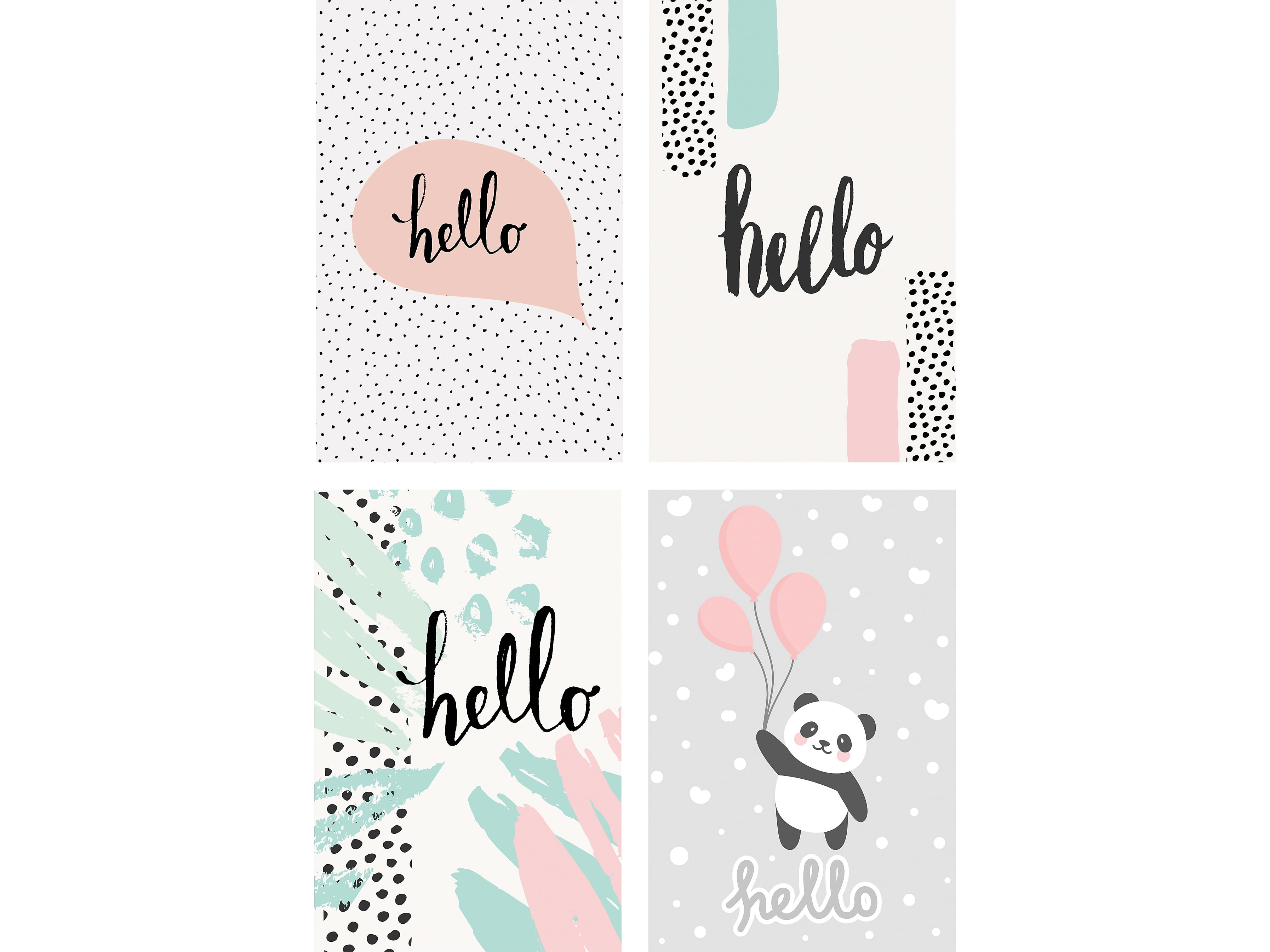 Better Office Hello Cards with Envelopes 6" x 4" Assorted Colors 100 ...