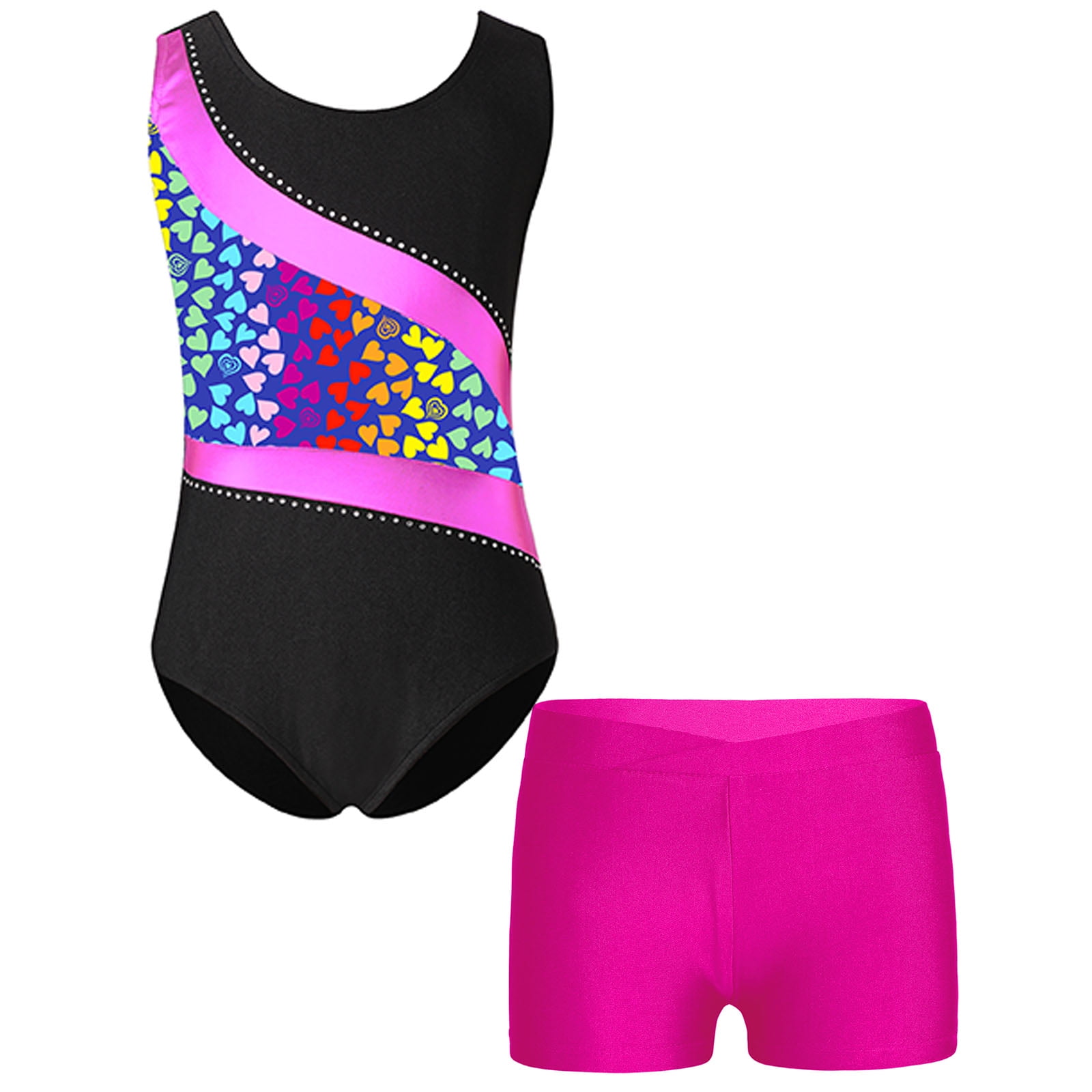 Yeahdor Kids Girls Gymnastics Leotards Sparkly Tank Dance Unitards ...