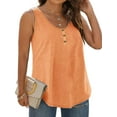 MOSHU Women's Loose Plus Size Summer Henley Tank Tops Sleeveless Button Down Shirts - Walmart.com