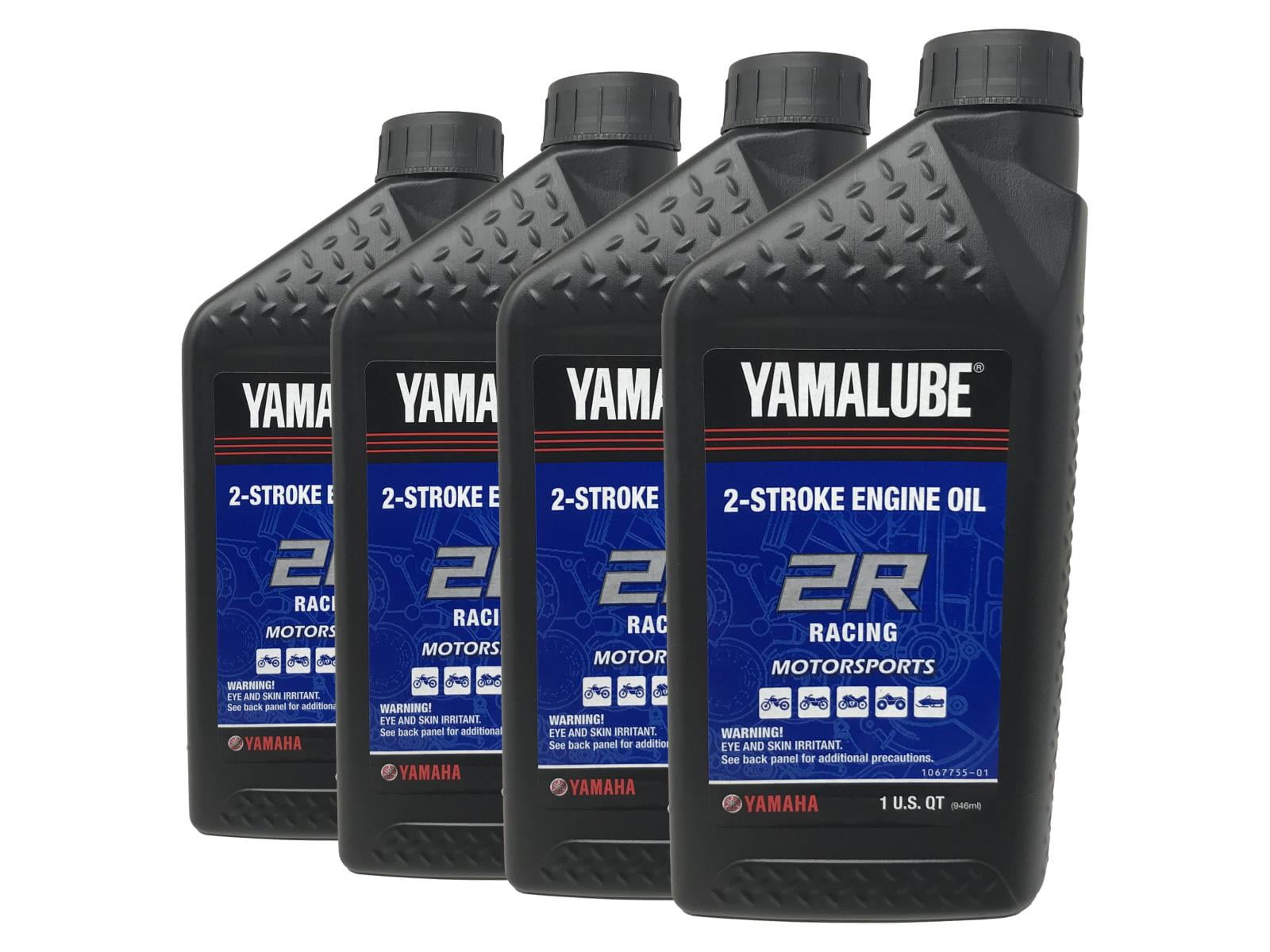 Yamaha Genuine OEM Yamalube 2R Racing Oil LUB-2STRK-R1-12 - 4 Pack - Walmart.com
