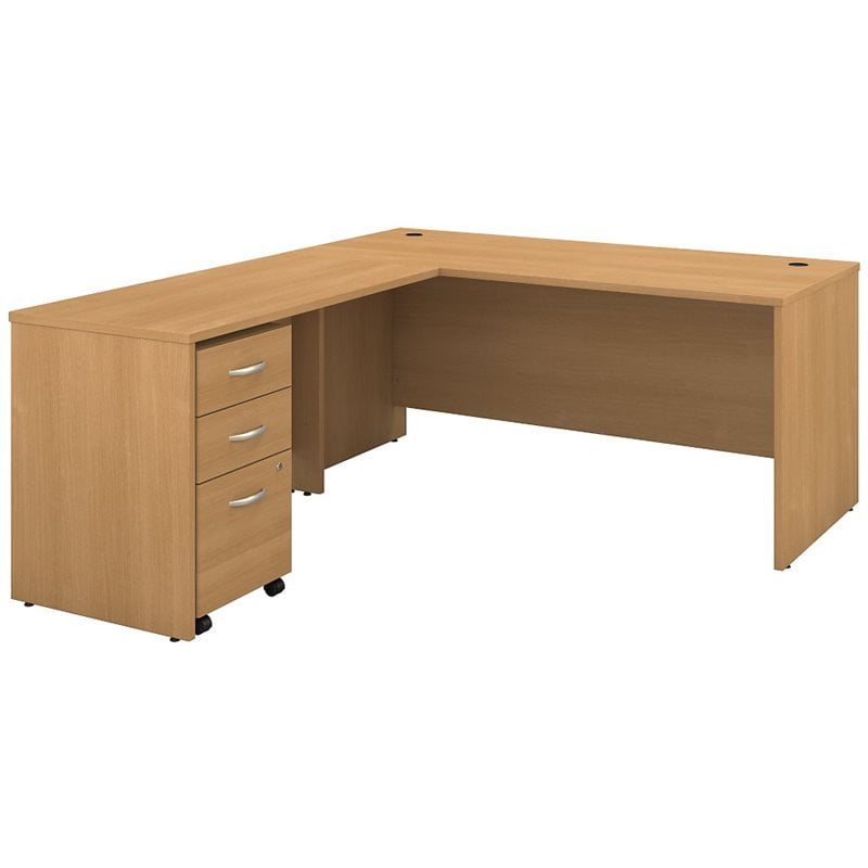 Series C 66W L Shaped Desk with Drawers in Light Oak - Engineered Wood ...