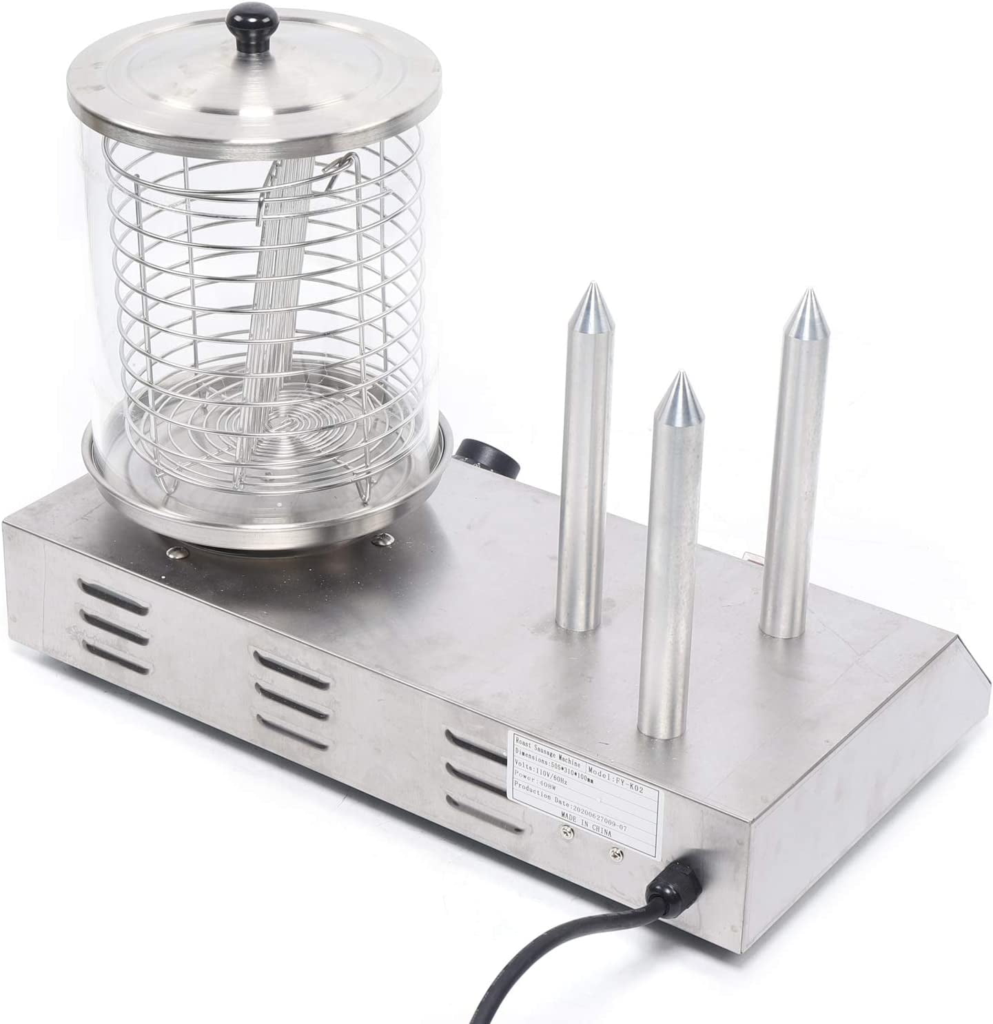 Miumaeov Grilled Hot Dog Electric Maker Machine Nonstick Commercial Hot ...