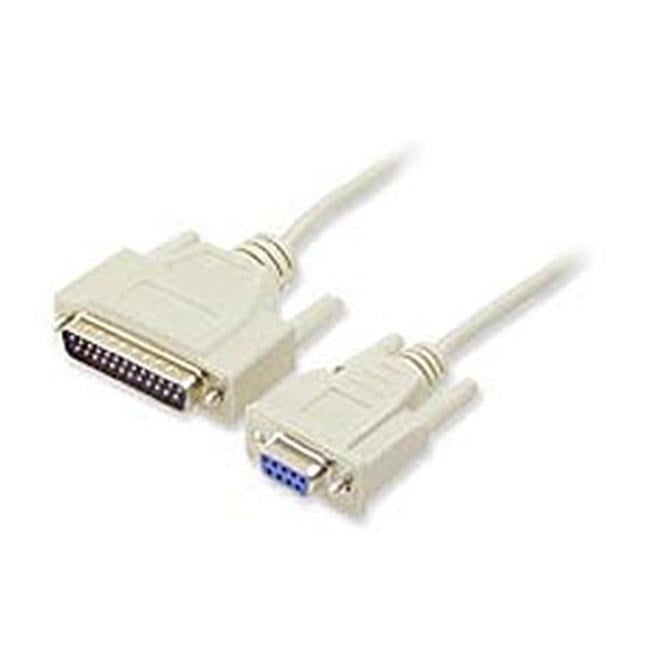 Ziotek 126-1120 6' DB9 AT Modem Female to DB25 Male Cable 6 feet ...