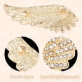 2Pcs Wing Alloy Rhinestone Brooches for Backpack Clothes Golden 68x25mm ...