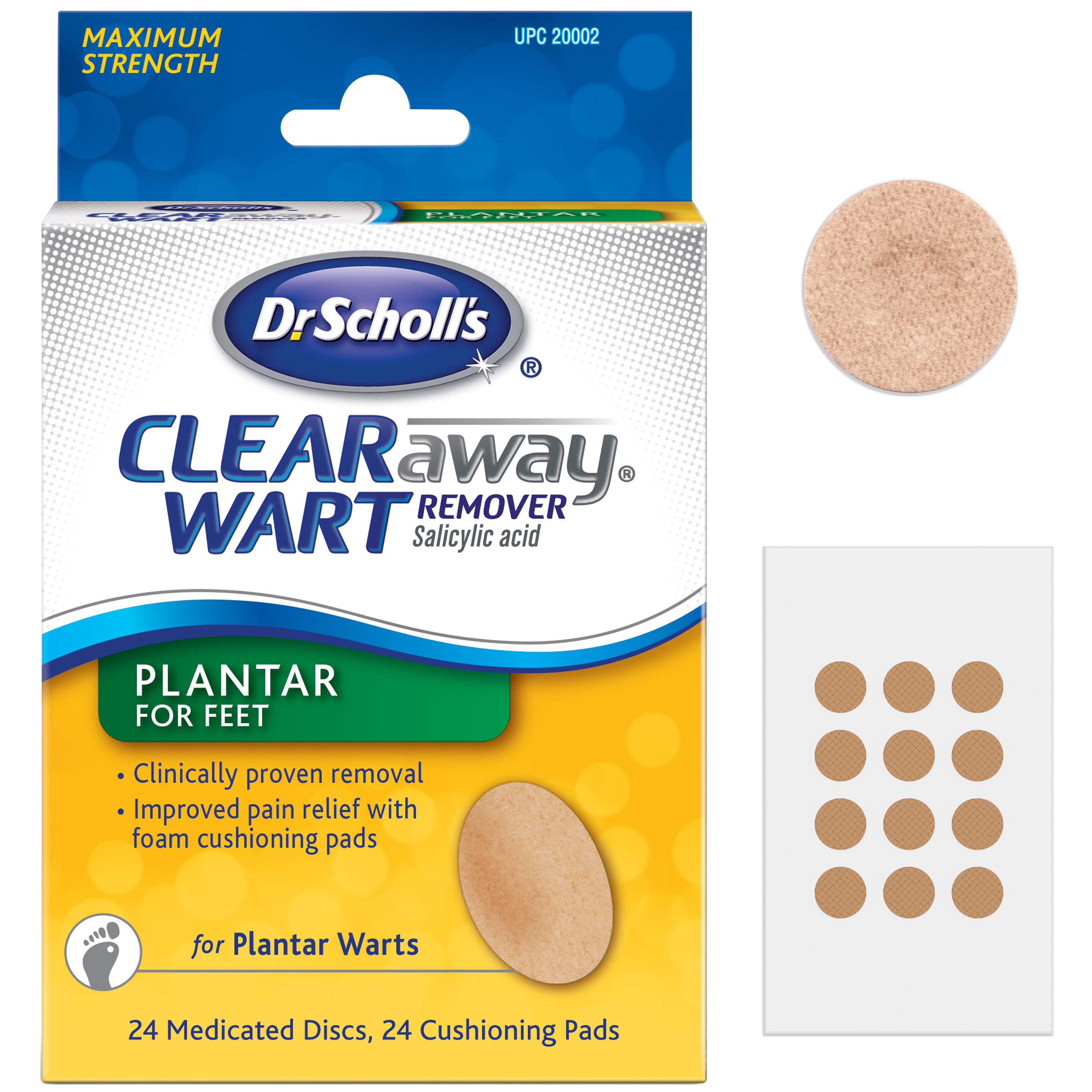 Dr Scholls Clear Away Wart Remover For Plantar Warts 24 Medicated