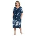 Feremo Elderly Womens Plus Size Housecoat With Pockets Short Sleeve Lounge Nightgown Dress 1x