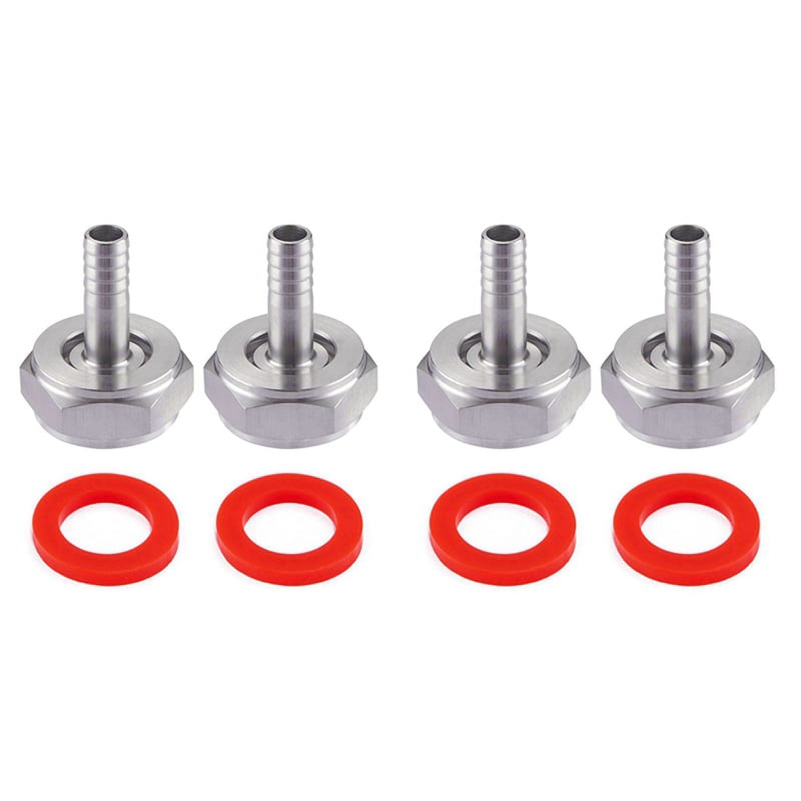 4PCS Stainless Steel Beer Coupler Fitting,Beer Line Connector Kit,Hex ...