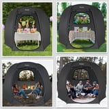 Hexagon Pop-Up Sun Shade Canopy with Ventilated Mesh Walls, UPF 50+ UV ...