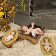 Resin Baby Jesus Figurine in Manger Little Jesus Figures Set of Baby ...