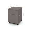 2 Drawers Vertical Wood Composite Lockable Filing Cabinet, Gray - Walmart.com