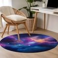 Color Starry Sky 3FT Round Area Rugs for Living Room Modernism Night ...