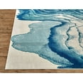 Omari Contemporary Watercolor Rug, Atlantic Blue, 6ft - 7in x 9ft - 6in ...