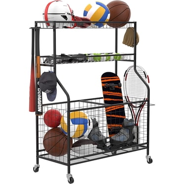 CHAMPRO Monster Rolling Basketball Ball Cart, Holds 18 Basketballs ...