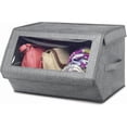 RIHJIN-Stackable Window Box, Crosshatch Gray - Walmart.com