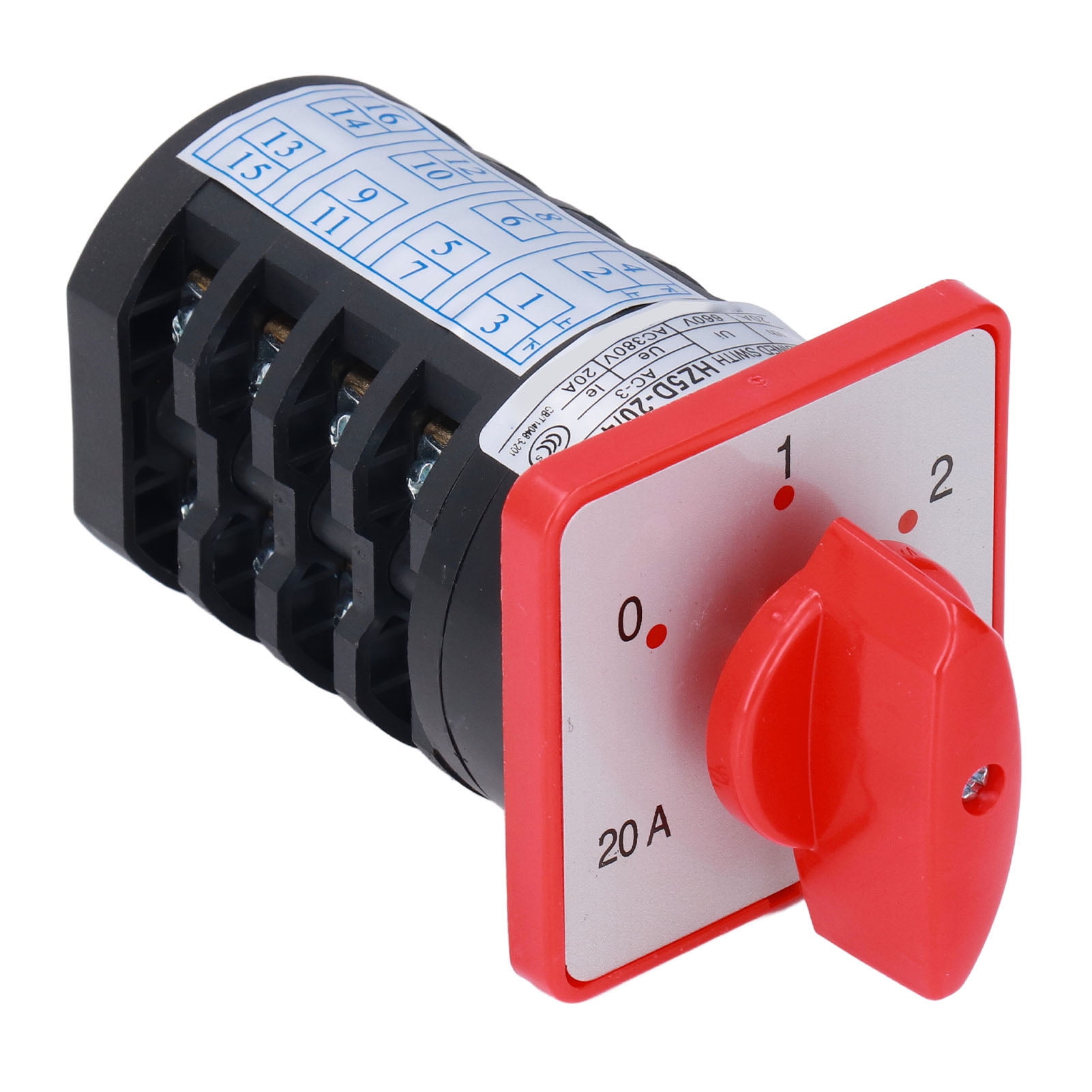 Changeover Switch, 4 Terminals 3 Position Selector Switch 4KW AC380V ...