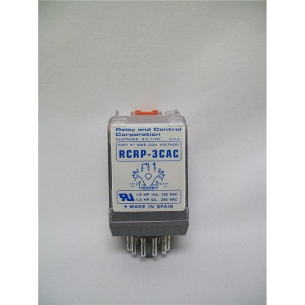 Relay & Control RCRP3CAC120 120V AC Coil 11 Pin Octal Base Plug-in ...