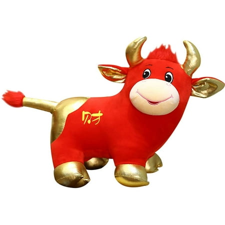 Ox Plushie Fortune Bull Taurus Doll Cattle Plush Toy New Year Zodiac ...