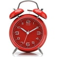 Peakeep 4 inches Twin Bell Alarm Clock with Stereoscopic Dial ...