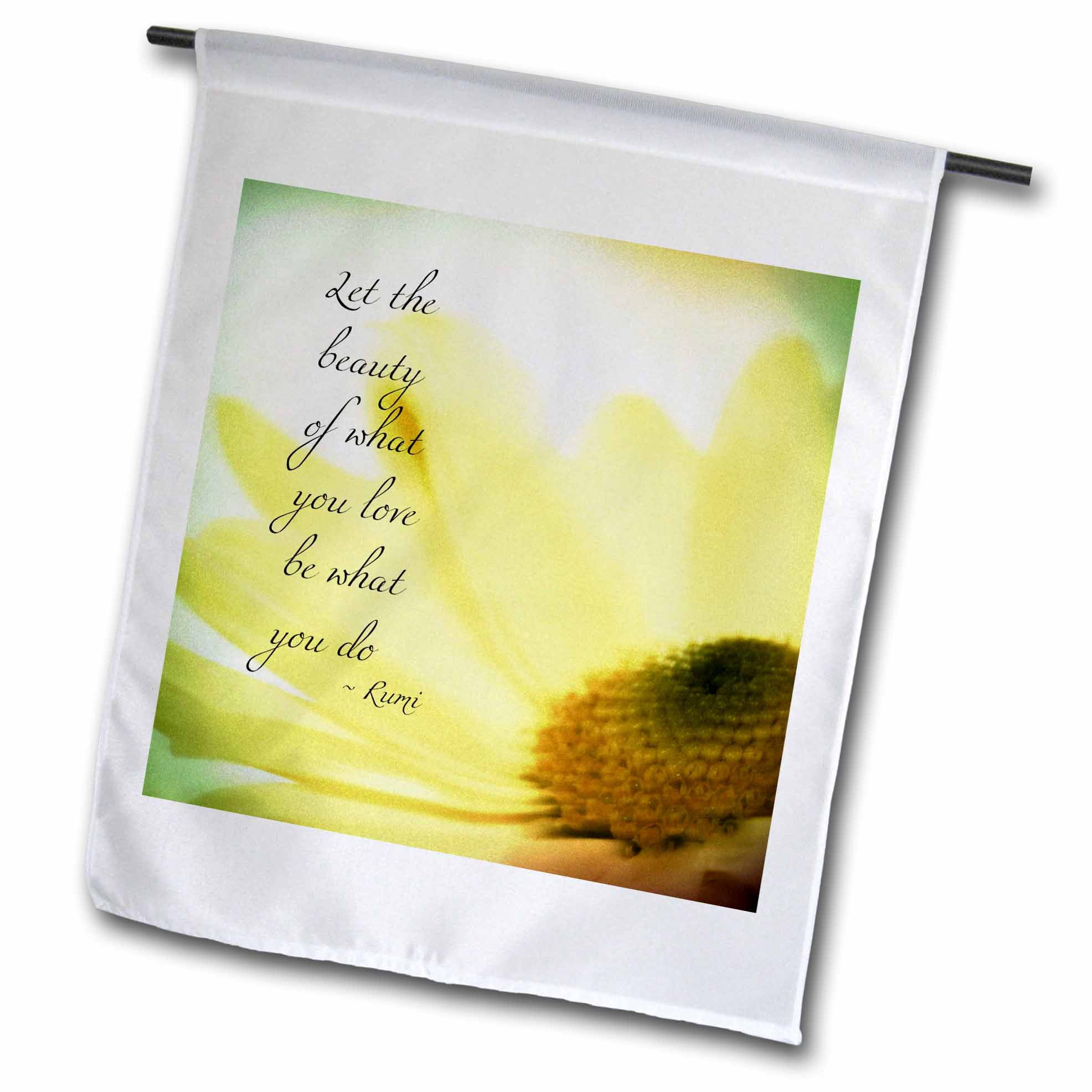 Let the Beauty of What You Love -Yellow Floral Inspirational Rumi ...