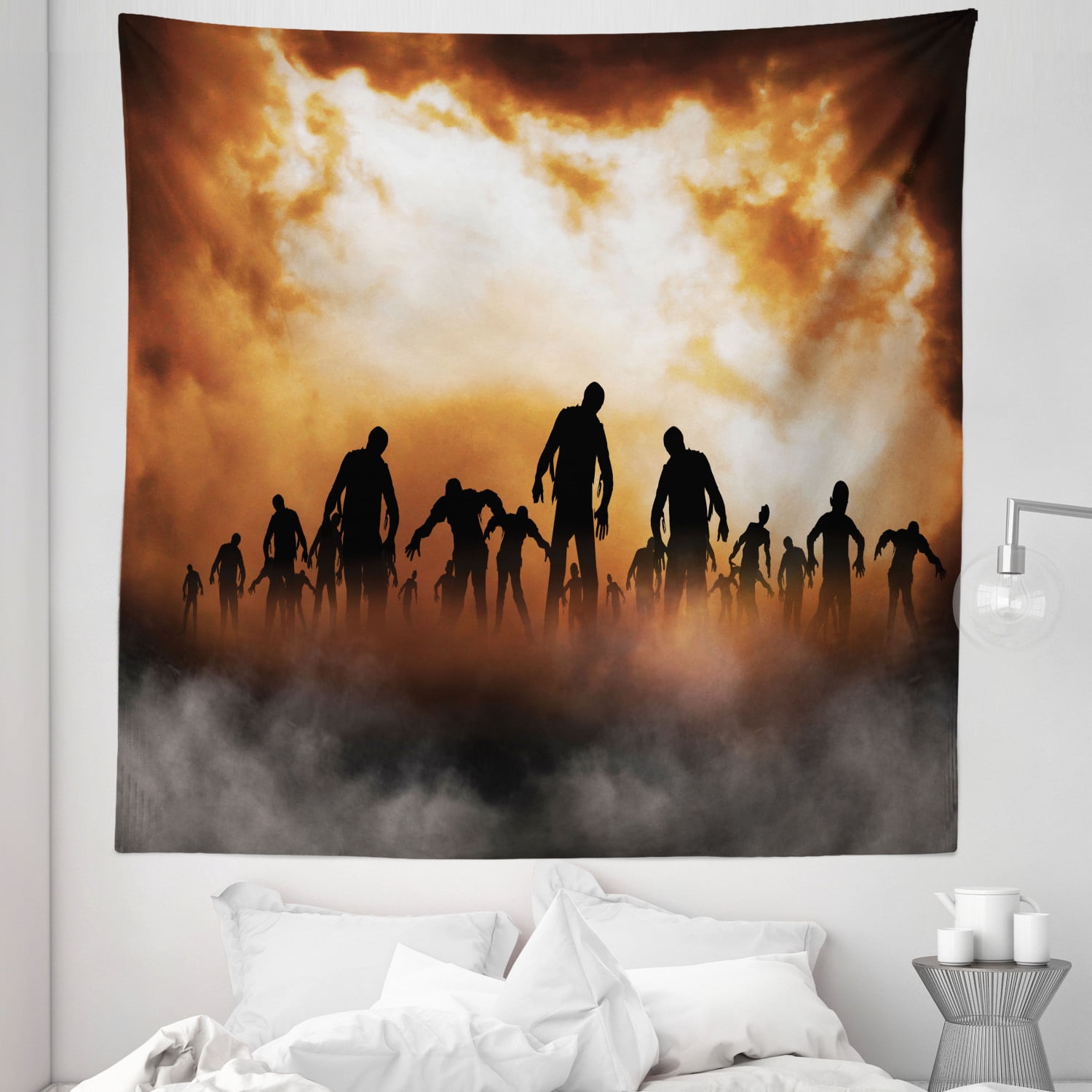 Halloween Tapestry, Zombies Dead Men Walking Body in the Doom Mist at ...