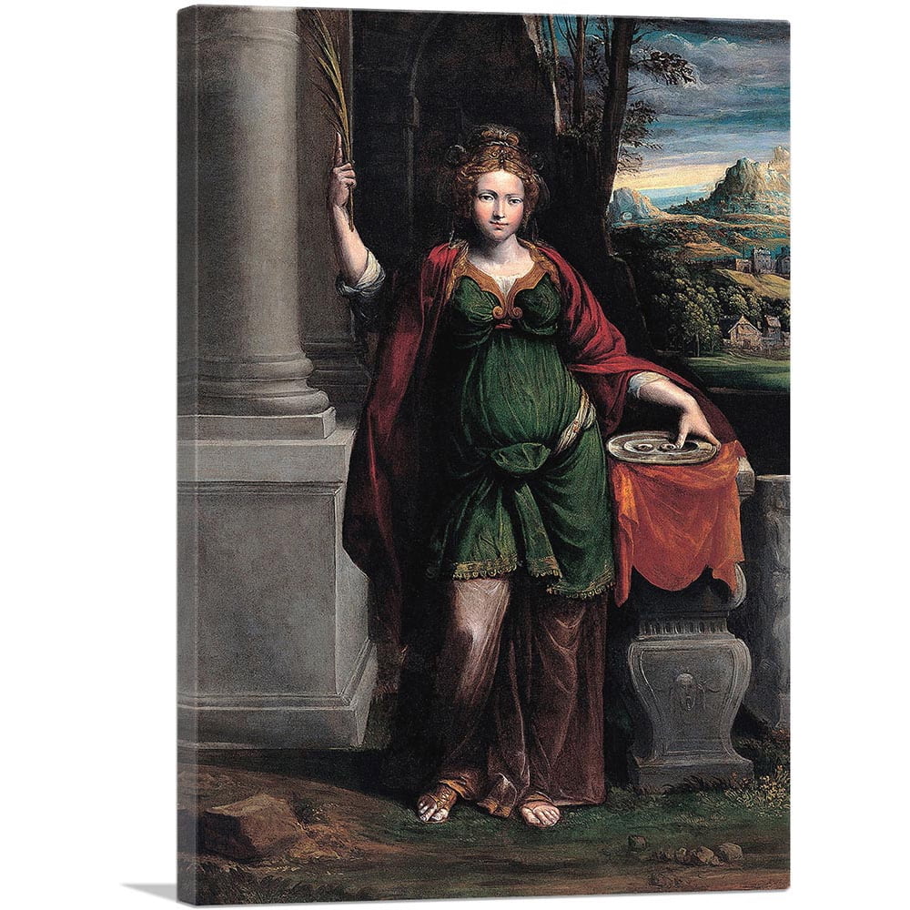 ARTCANVAS Saint Lucy 1535 Canvas Art Print by Benvenuto Tisi - Size: 12 ...