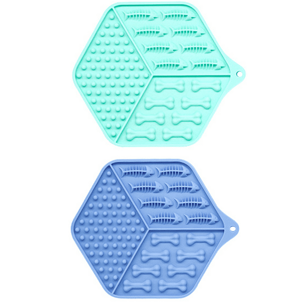 Silicone Mat, Perfect Slow Feeder Curve Lick Pad Dog Washing Pad, Dogs ...