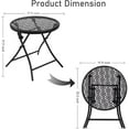 "TeoKJ Small Round Compact Outdoor Folding Side Table, Patio End Table ...