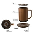 ionMug & Charging Coaster, 12oz. Stainless Steel Self Heating Coffee ...