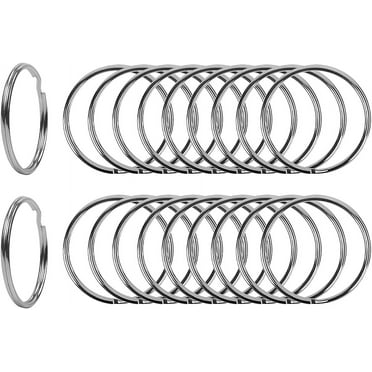 2 Inch Flat Key Rings - Large Split Key Rings - Silver Steel Round ...