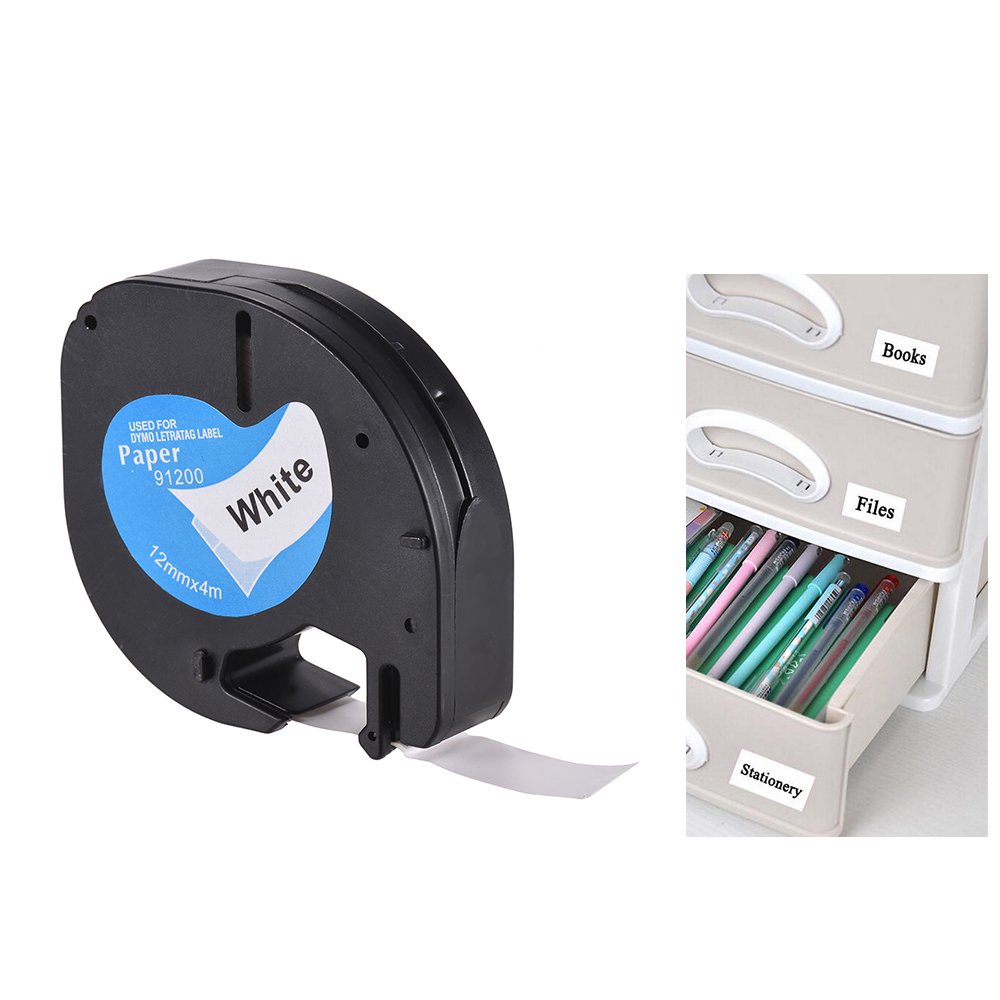 Labeling Label Tape 91200 Self Adhesive Refills Black Print On White labeling-label-tape-91200-self-adhesive-refills-black-print-on-white