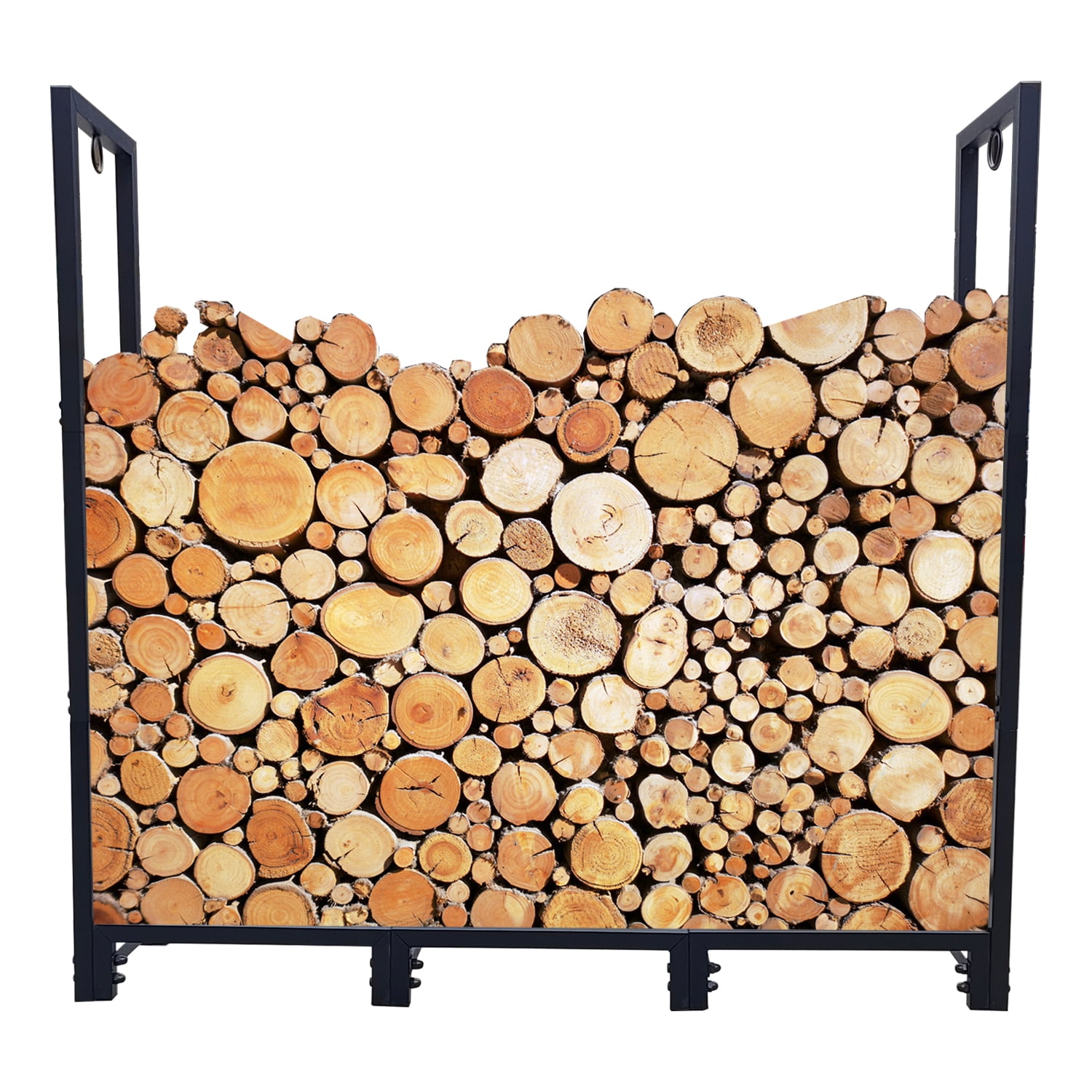Dawot Firewood Rack Stand,4ft Firewood Rack Outdoor Indoor Firewood ...