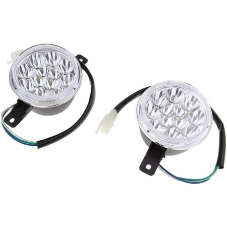 2 x LED Head Light for 110cc 125cc 150cc 200cc Quad 4 Wheeler Go Kart ...