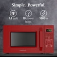 Farberware 1.1 Cu. Ft. 1000-Watt Compact Microwave Oven, Red – Stylish ...