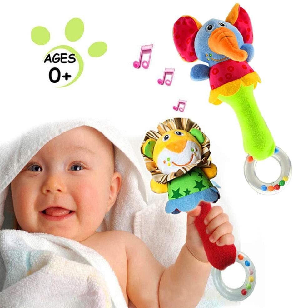 Baby Soft Rattle,Holding Baby Toys, Cute Stuffed Animals Toys With ...
