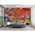 Colorful Wall Painting, Colorful Abstract Wall Decor, Modern Wallpaper ...