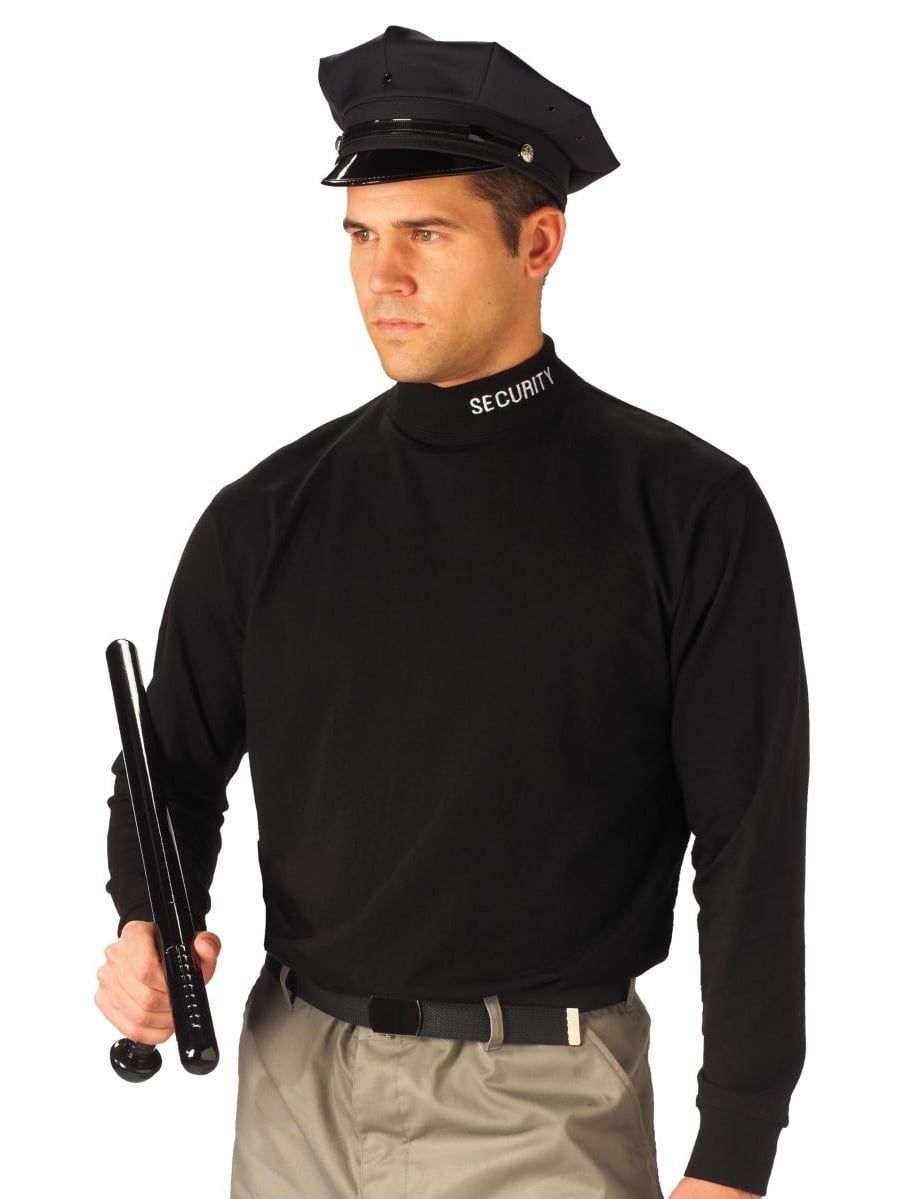 Rothco - Black Mock Turtleneck with Security Embroidered on the Collar ...