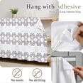 Blue White Geometric Cabinet Curtain 28"W x 51"L, Modern Simple Star ...