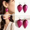 DESIGNICE 2026 New Earrings Creative Leaf and Water Drop Design Ear ...