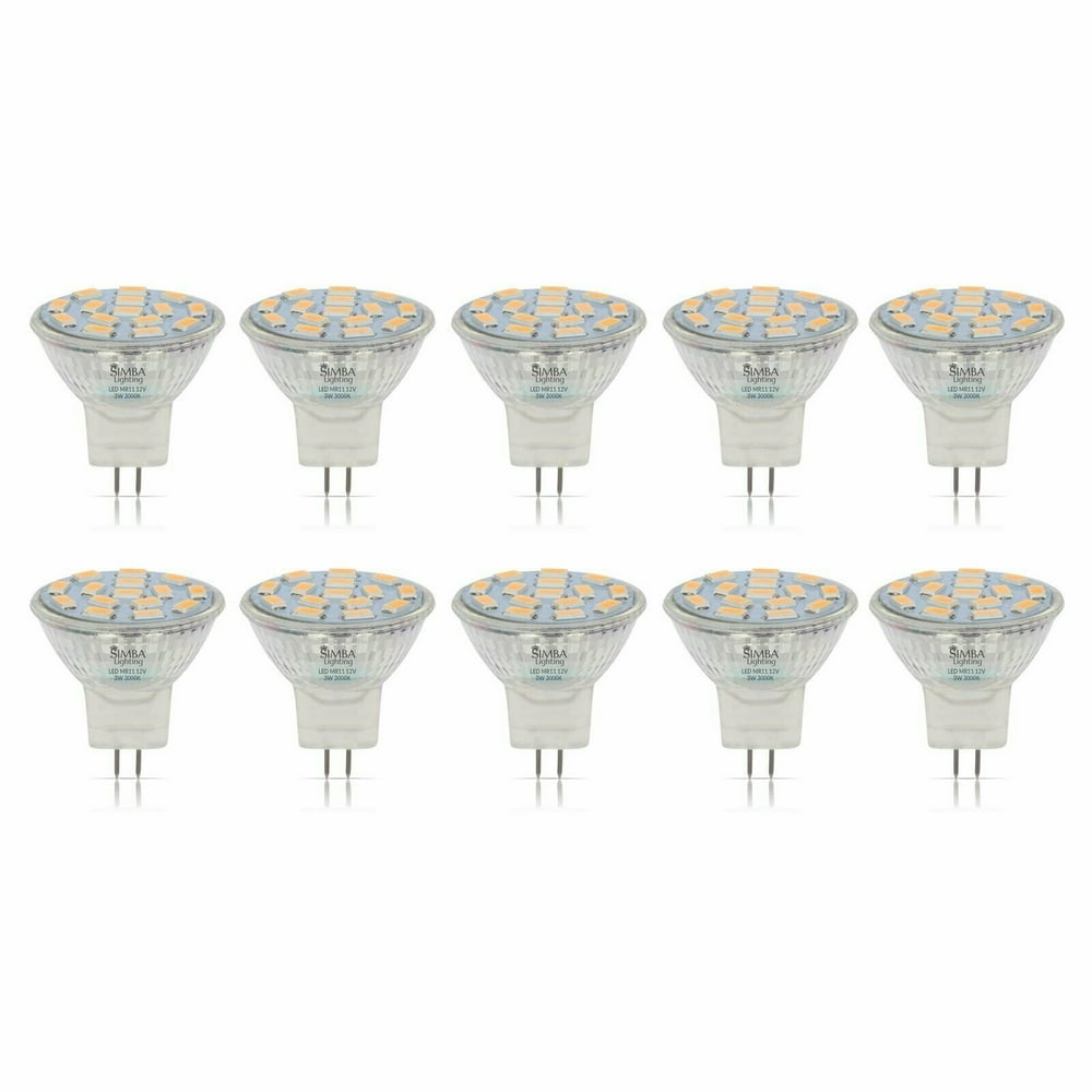 Simba Lighting LED MR11 3W 20W Halogen Replacement Light Bulbs 12V GU4 ...