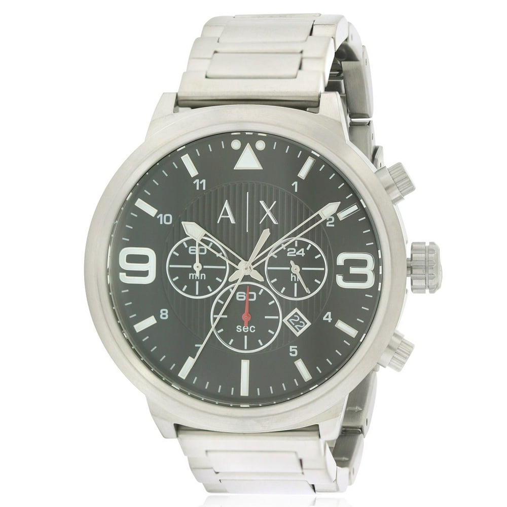 Armani Exchange - Street Stainless Steel Chronograph Mens Watch AX1369 ...