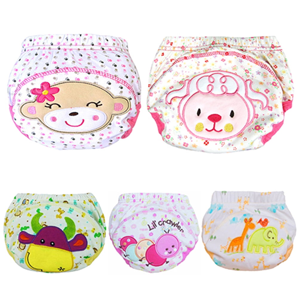 SPRING PARK Baby Diapers Reusable Cloth Nappies Training Pants Washable ...