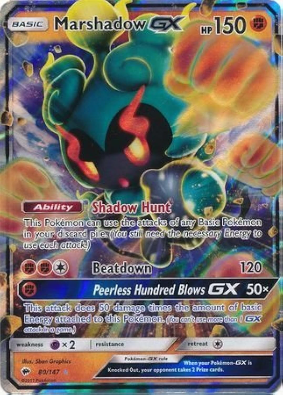 Carta Pokémon Marshadow GX 80/147 Ultra Rare | Walmart en línea