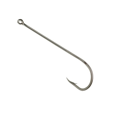 Eagle Claw 066NAH-4 Long Shank Offset Hook, Nickel, Size 4 - Walmart.com
