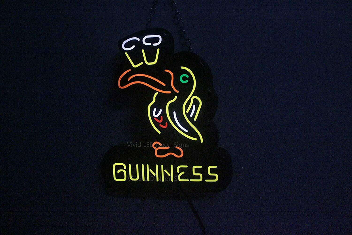 Queen Sense 10" Guinness Toucan Vivid LED Neon Sign Light Lamp Durable ...