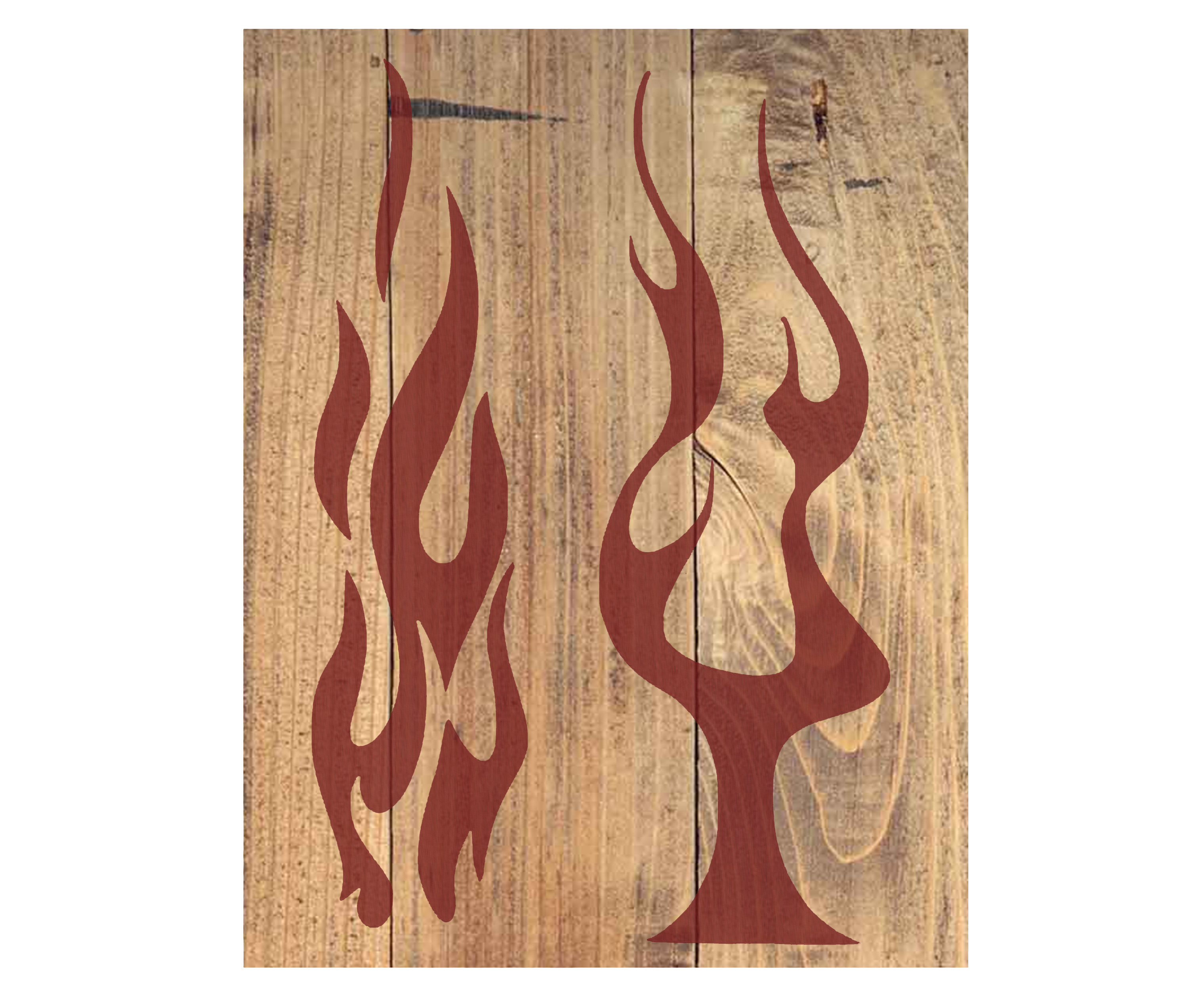 Fire Flames Stencil