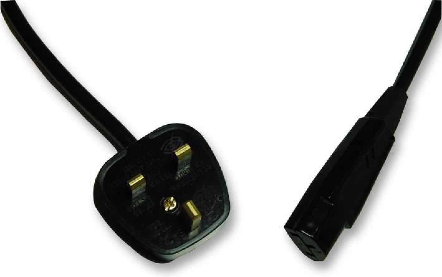 PRO ELEC - 13A UK Plug to IEC C13 Power Cable, 1m Black: Electronics ...