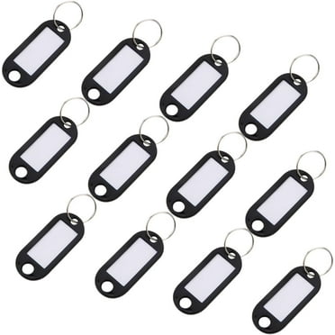 Plastic Key ID Tags Name Card Labels Keyring Keychain White 10pcs ...