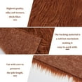 Brown Faux Fur Fabric 15.75x15.75 Inch Soft Plush Shaggy Squares Pre ...