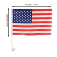 Car Flag, American US Flag for Car Window, Patriotic Vehicle Flag with ...